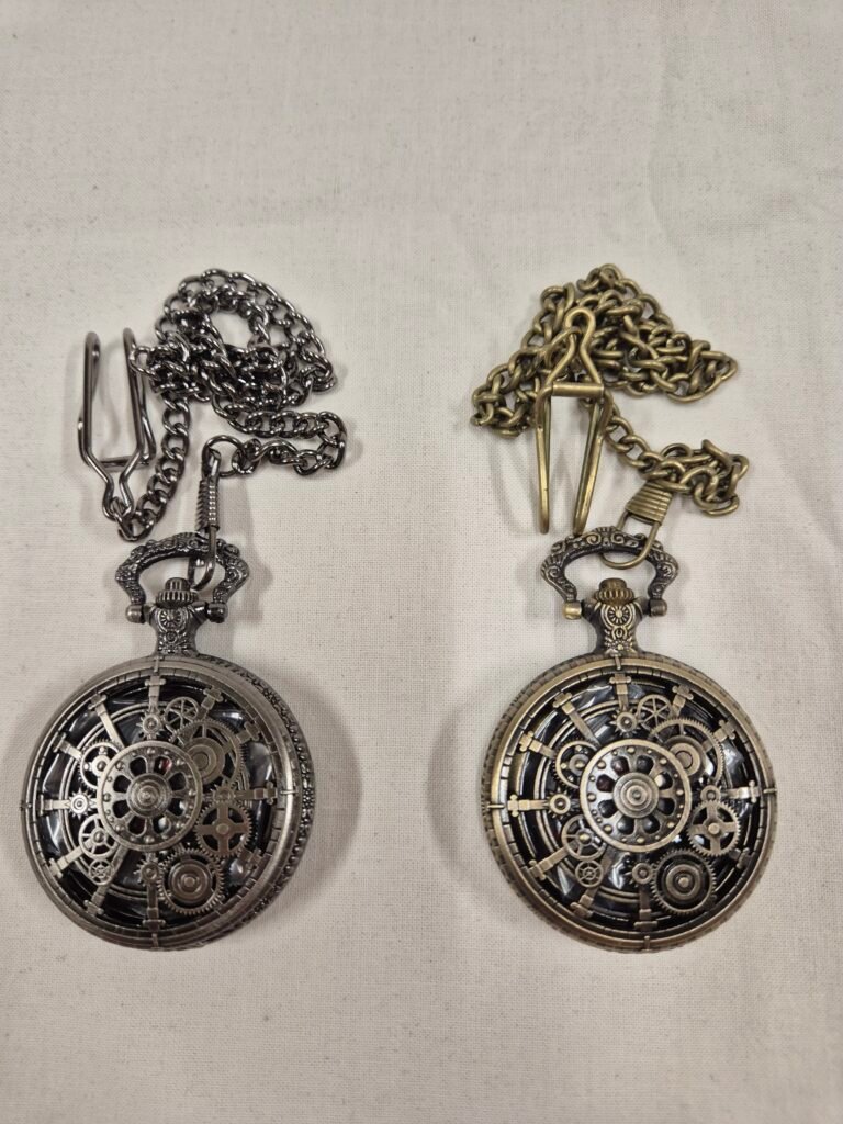 D&D Steampunk Dice Pendant - 7-Piece Metal Dice Set - Tell Tale Adventures